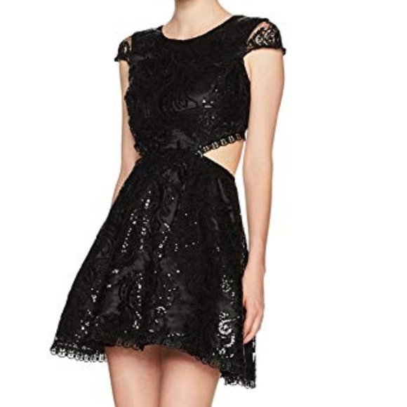 My Michelle | Dresses | Nwt My Michelle Black Lace Dress W Cut Outs ...